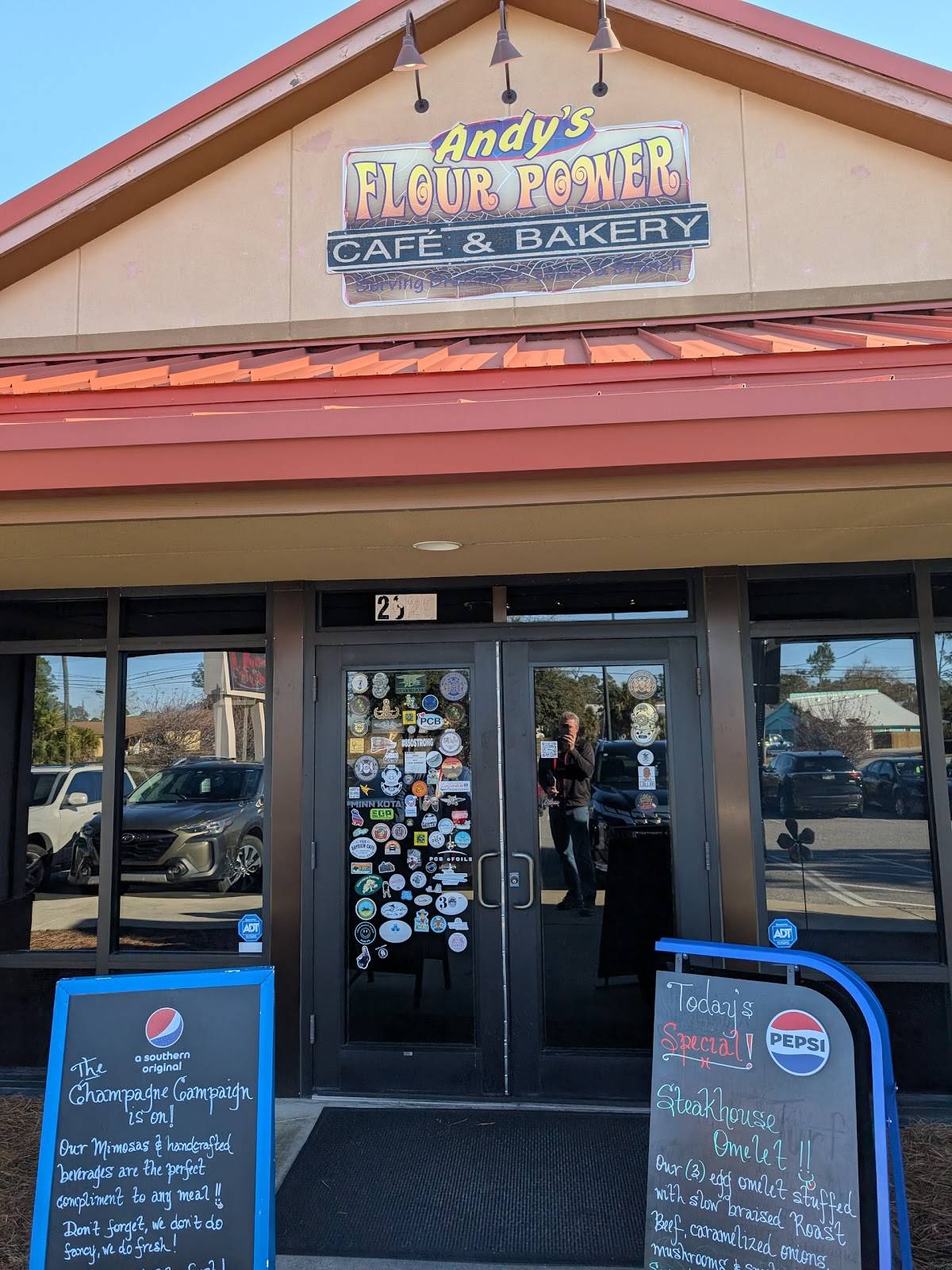 Menu at Andy's Flour Power Cafe & Bakery, Panama City Beach