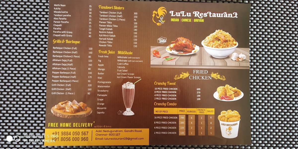Menu at Chillax Hot & Cool, Chennai