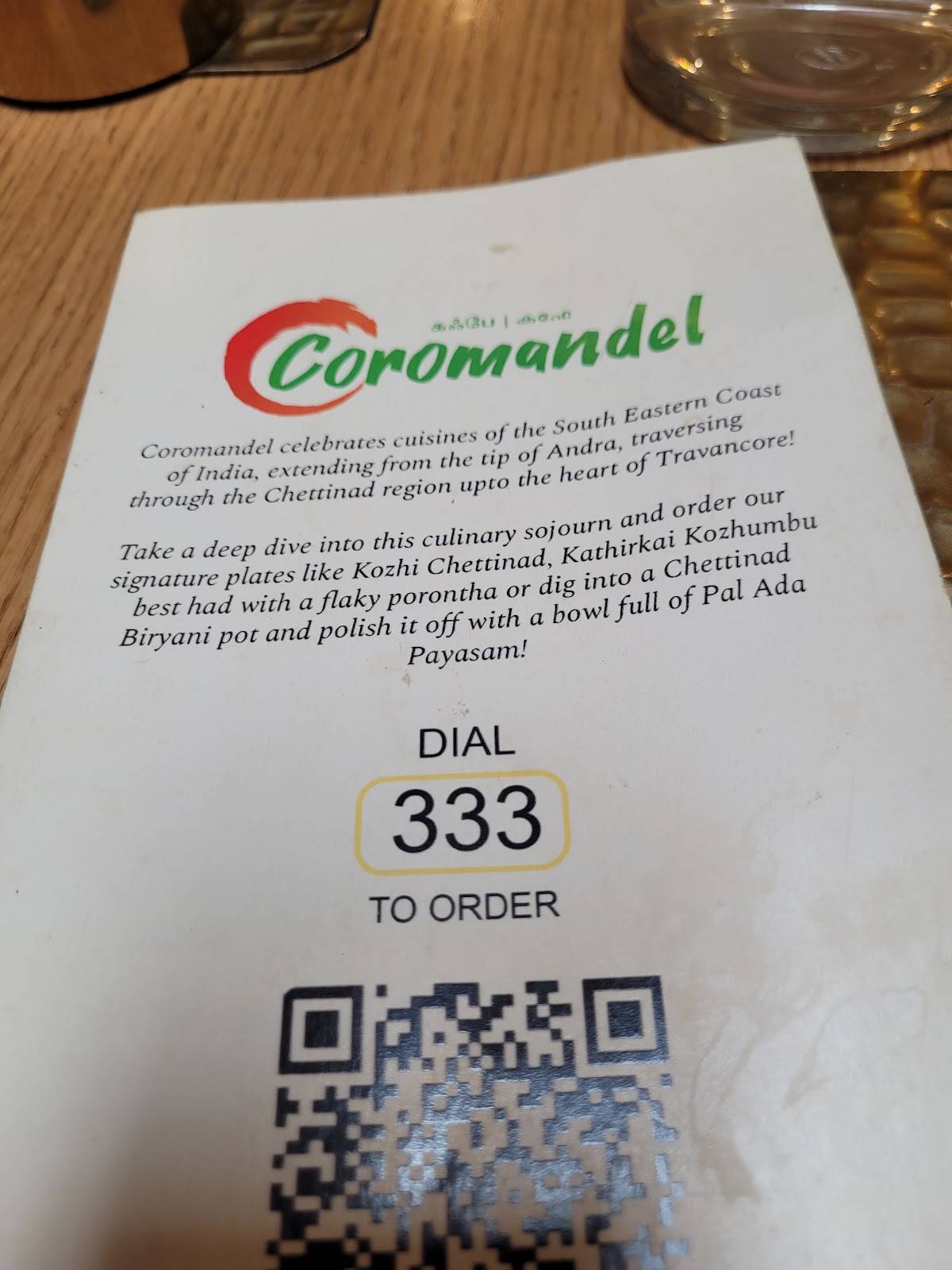 Menu at Cafe Coromandel, Gurugram