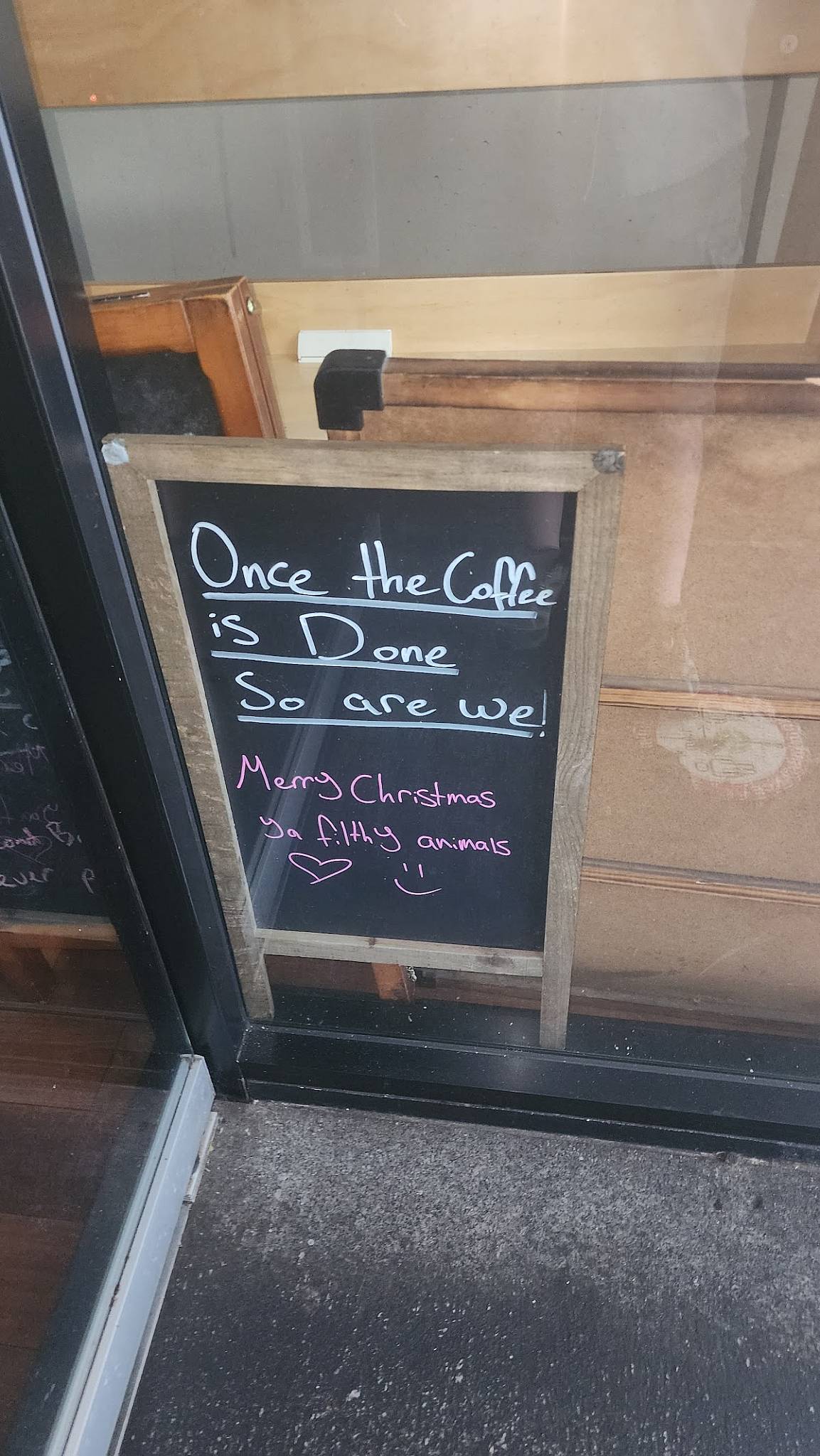 Menu at Death Star Canteen cafe, Brisbane City
