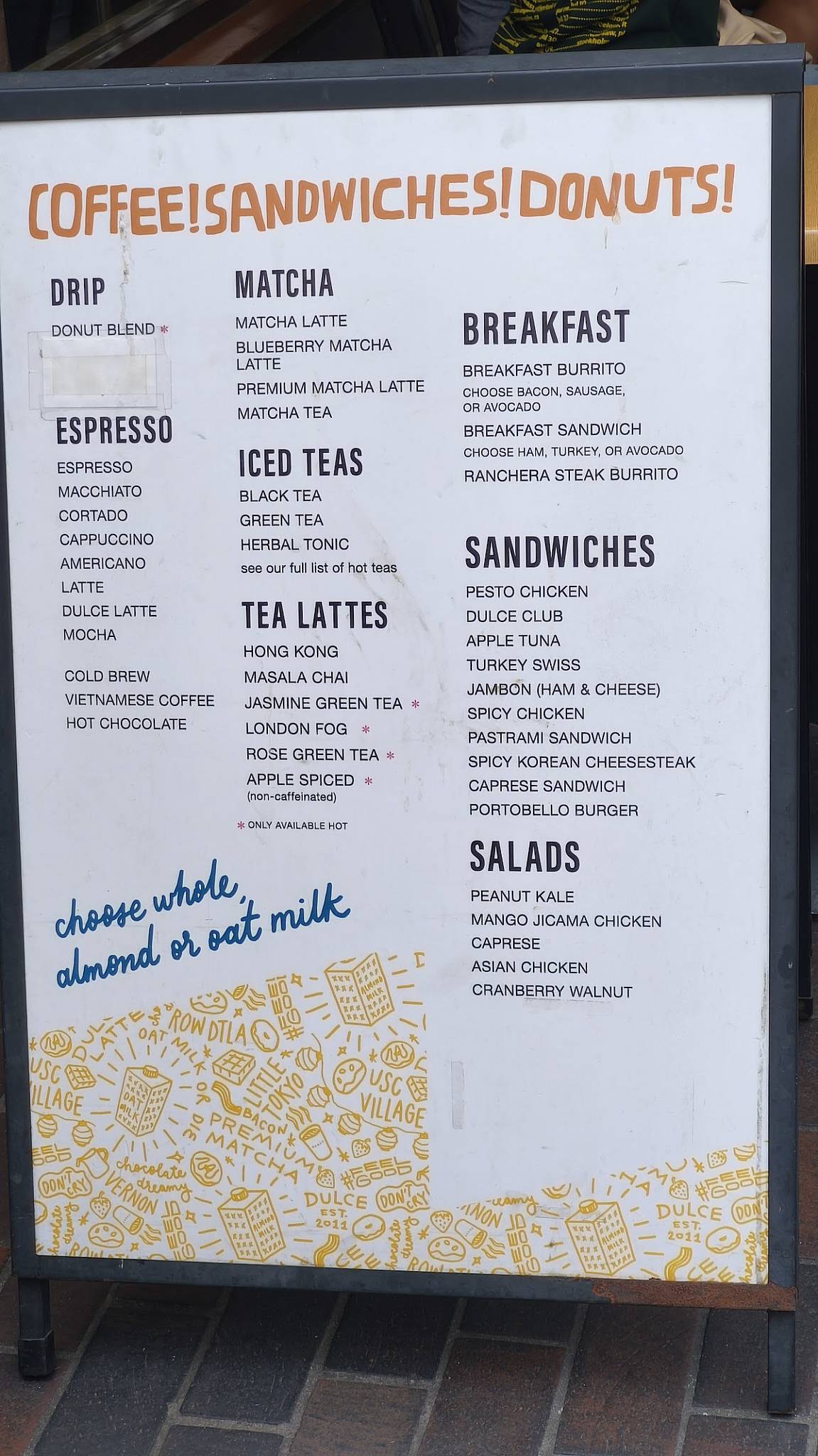 Menu at Cafe Dulce, Los Angeles, 777 S Alameda St #150