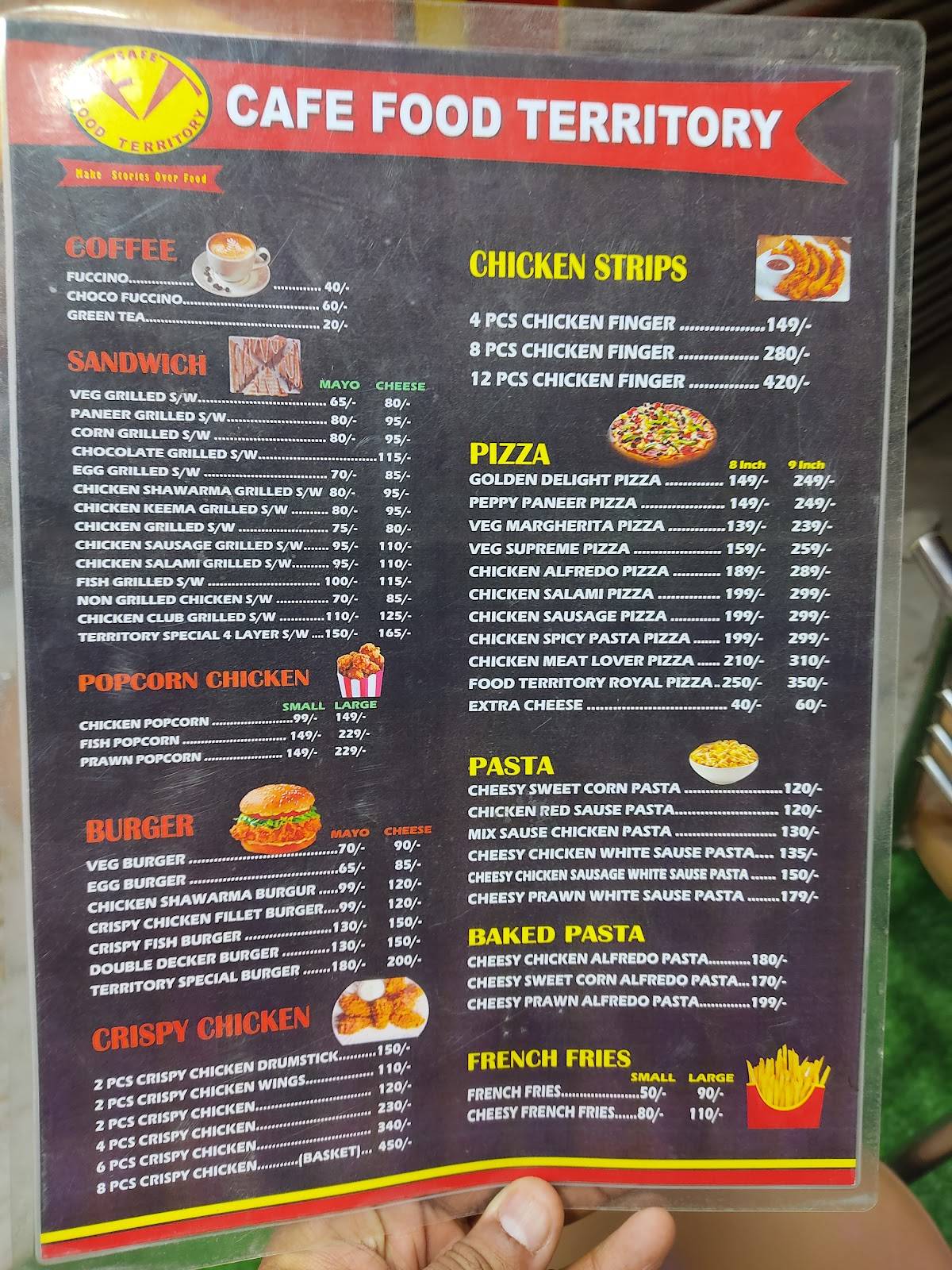 Menu at Cafe Food Territory, Kolkata, HCVJ+7FP
