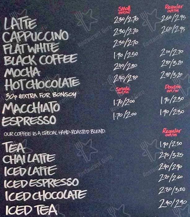 Menu at GAIL's Bakery Blackheath, London, 3 Blackheath Village