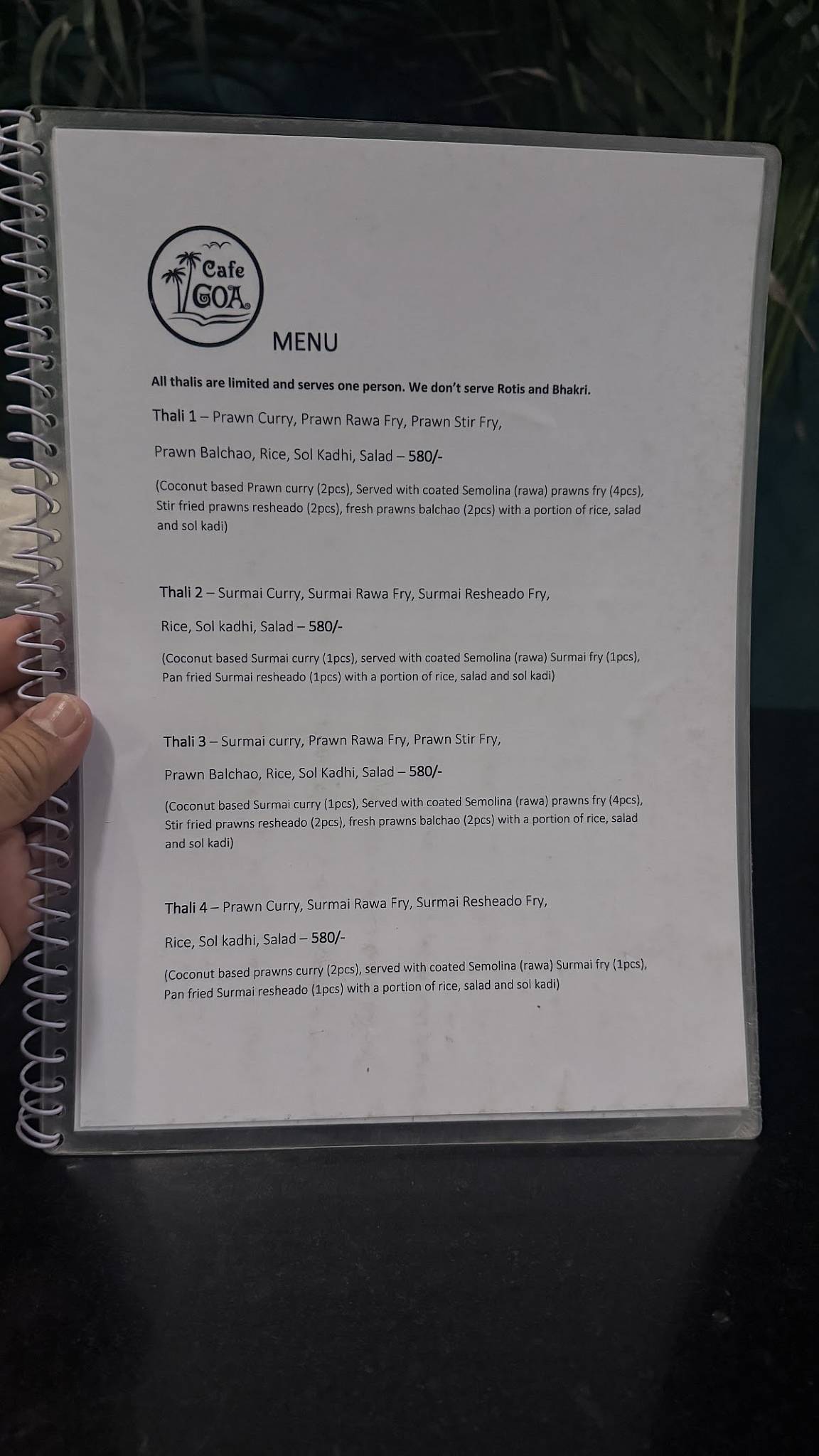 Menu at Cafe Goa, Pune, Shop no 1B