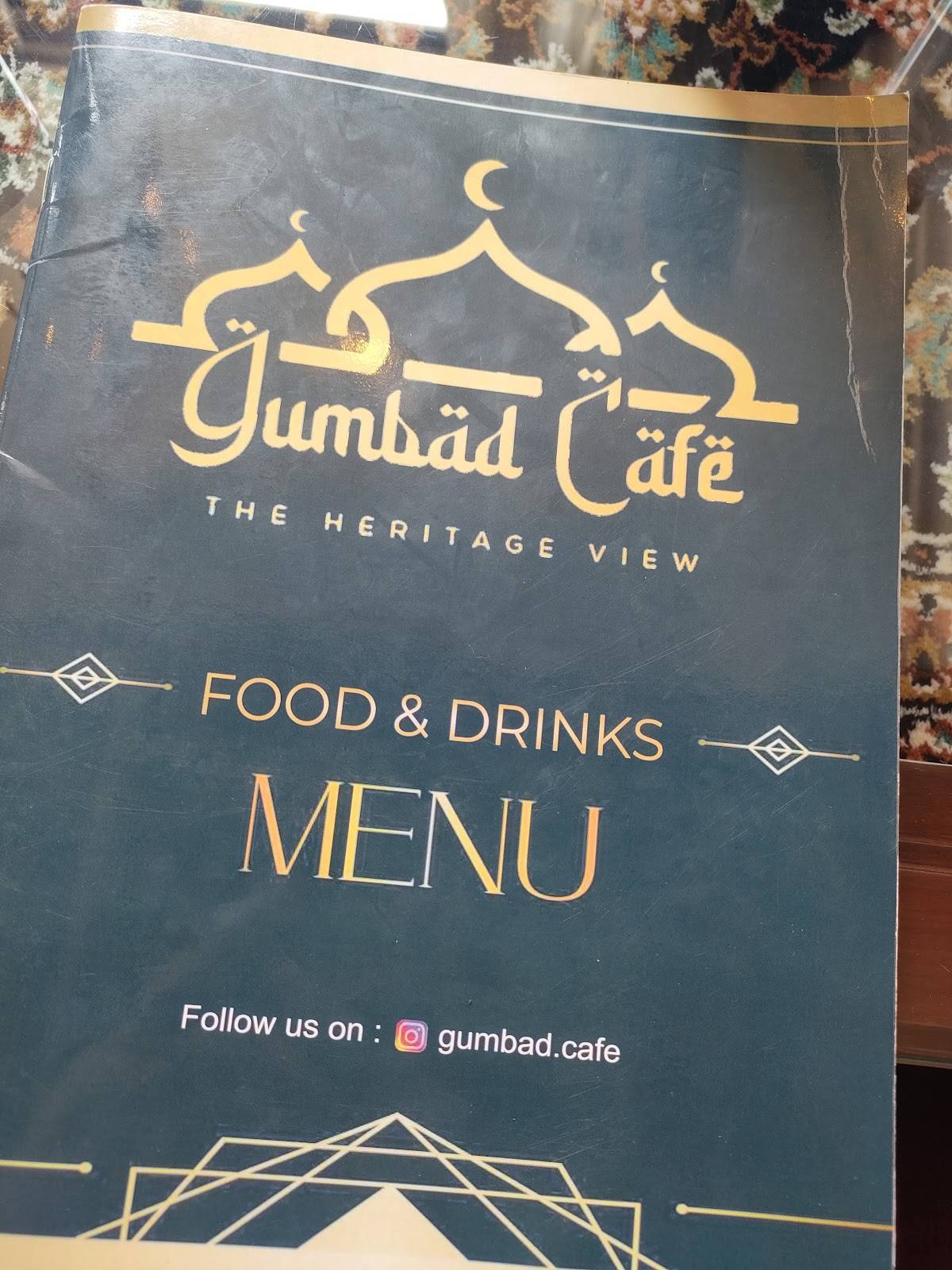 Menu at Gumbad cafe, New Delhi, Jama Masjid