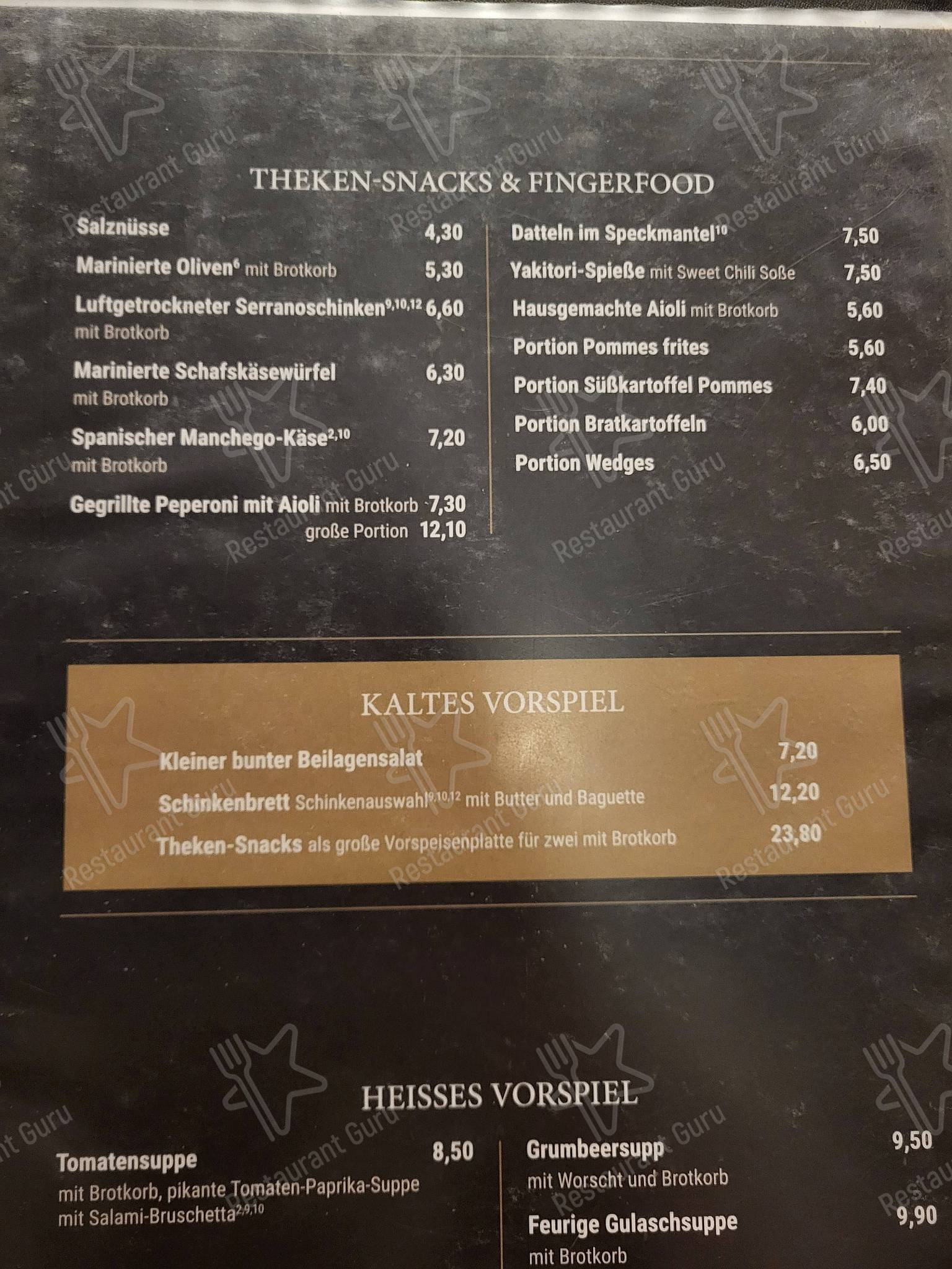 Speisekarte von Café Ideal restaurant, Bockenheim an der Weinstraße ...