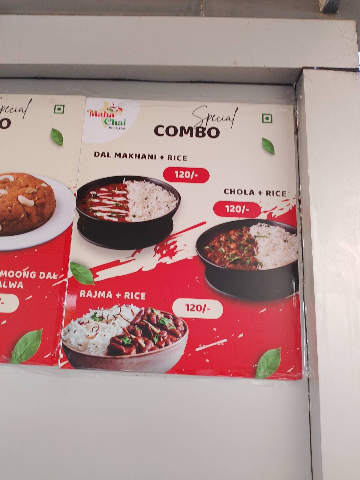 Menu at Mahachai, India, MAHACHAI