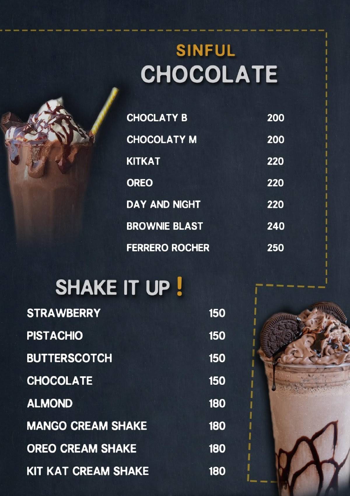 Menu at Pokket Cafe Chowpatty, Mumbai