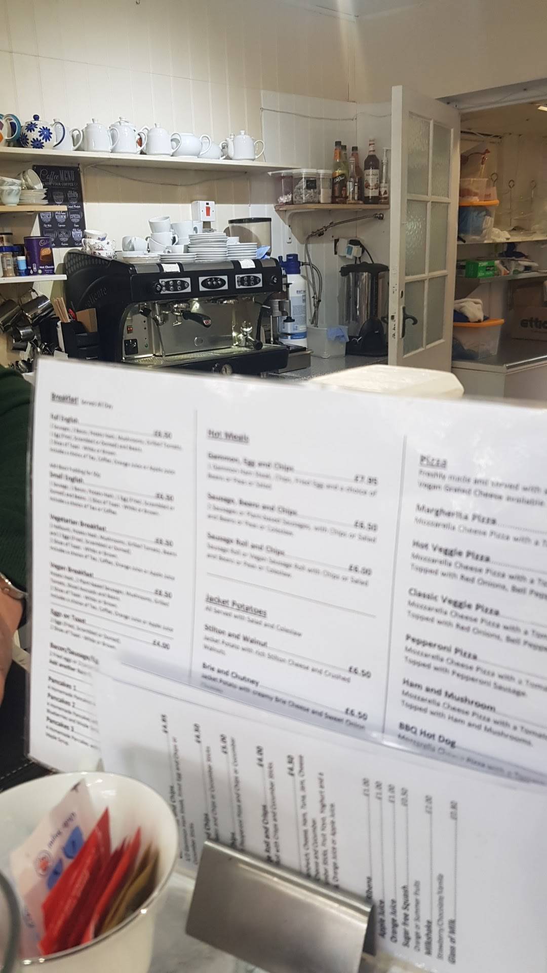 Menu at Polly's Pantry cafe, Lymington