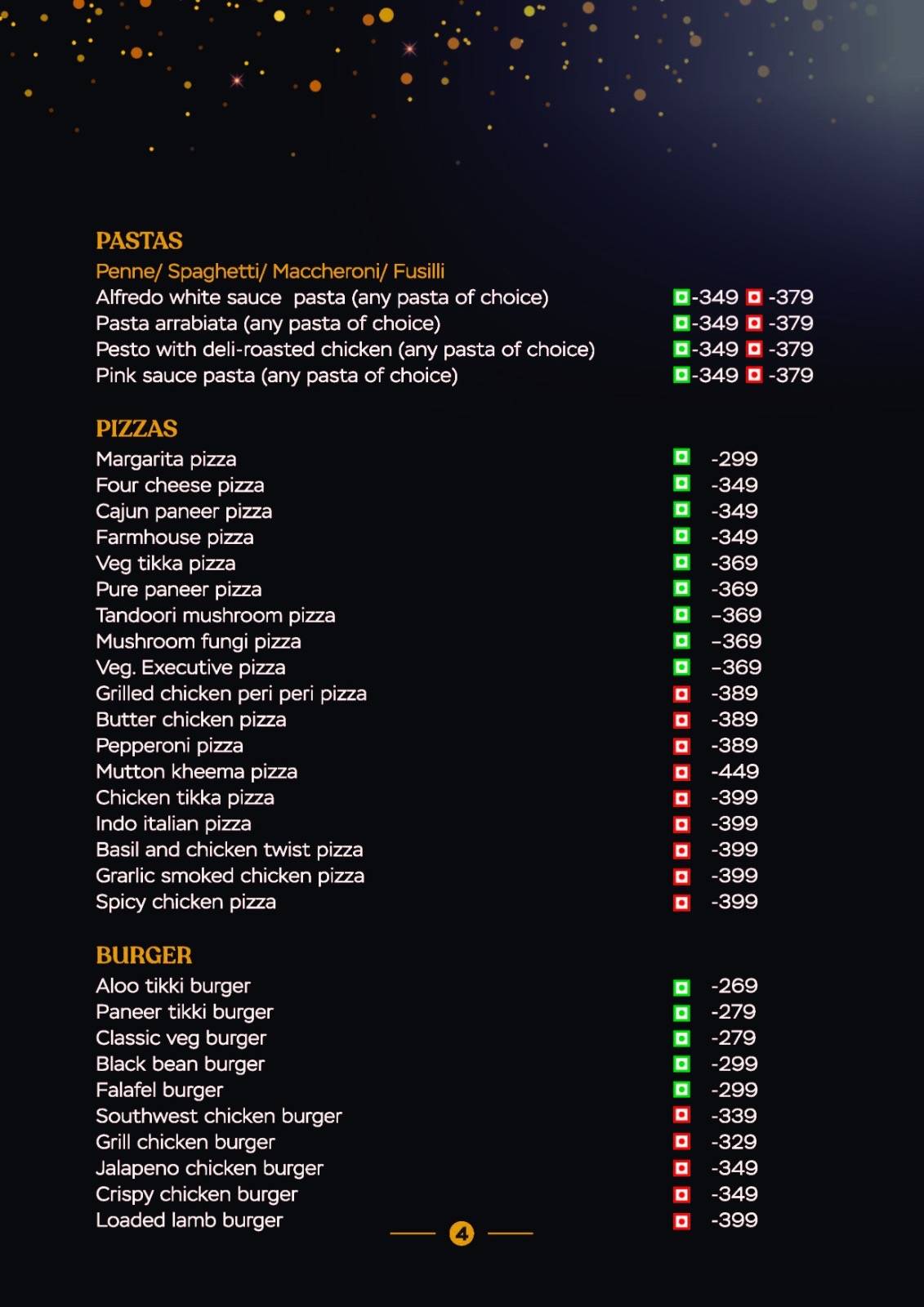 Menu at The Astra Cafe, Hyderabad