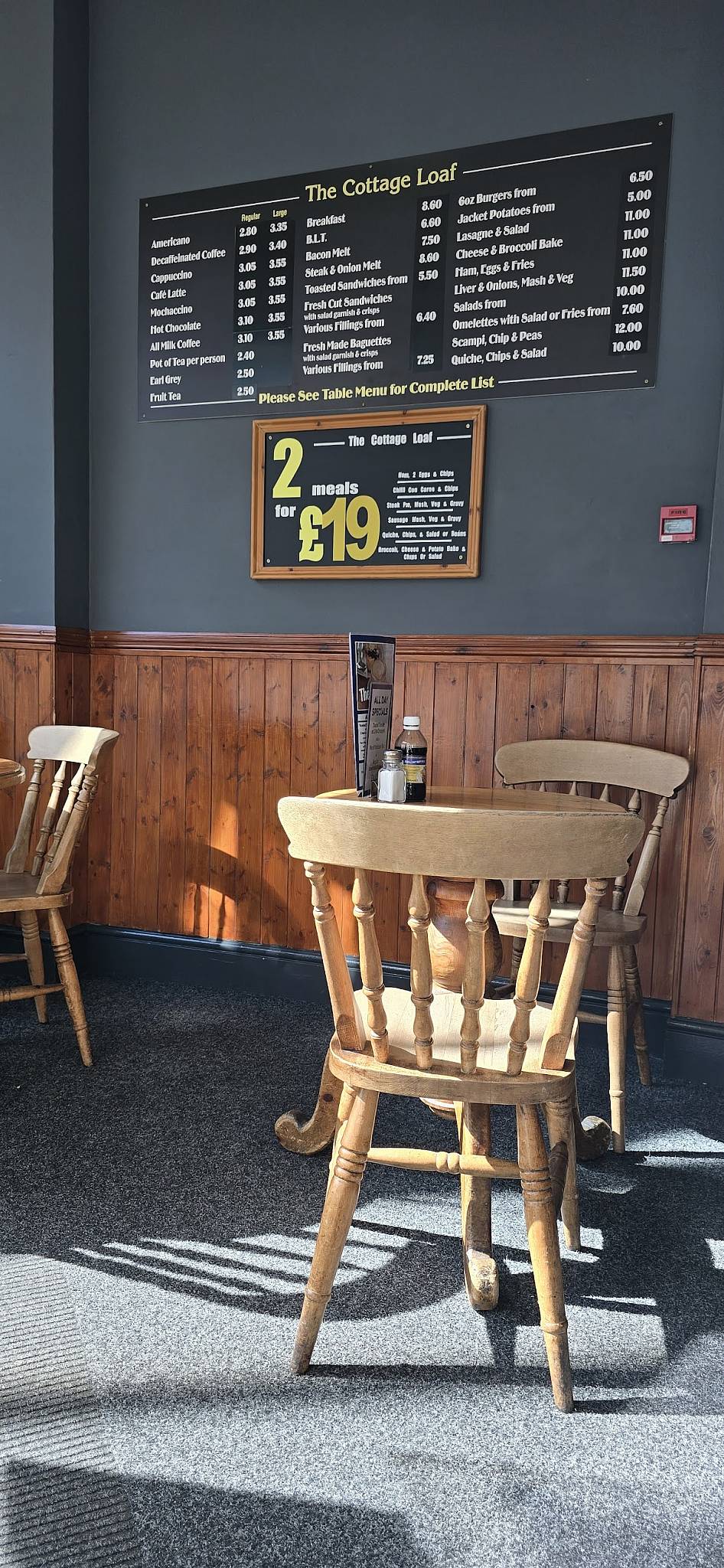 Menu at The Cottage Loaf (Hildreds Shopping Centre) cafe, Skegness