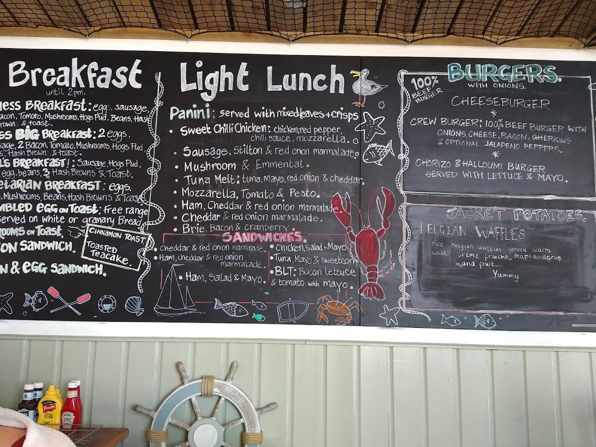 Menu at The Mess Room cafe, Plymouth