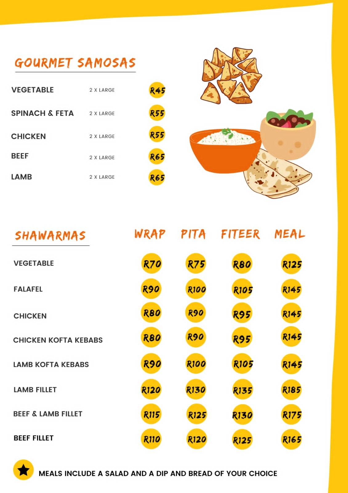 Menu at Cairo Kitchen restaurant, Pretoria, Castle Gate Cres