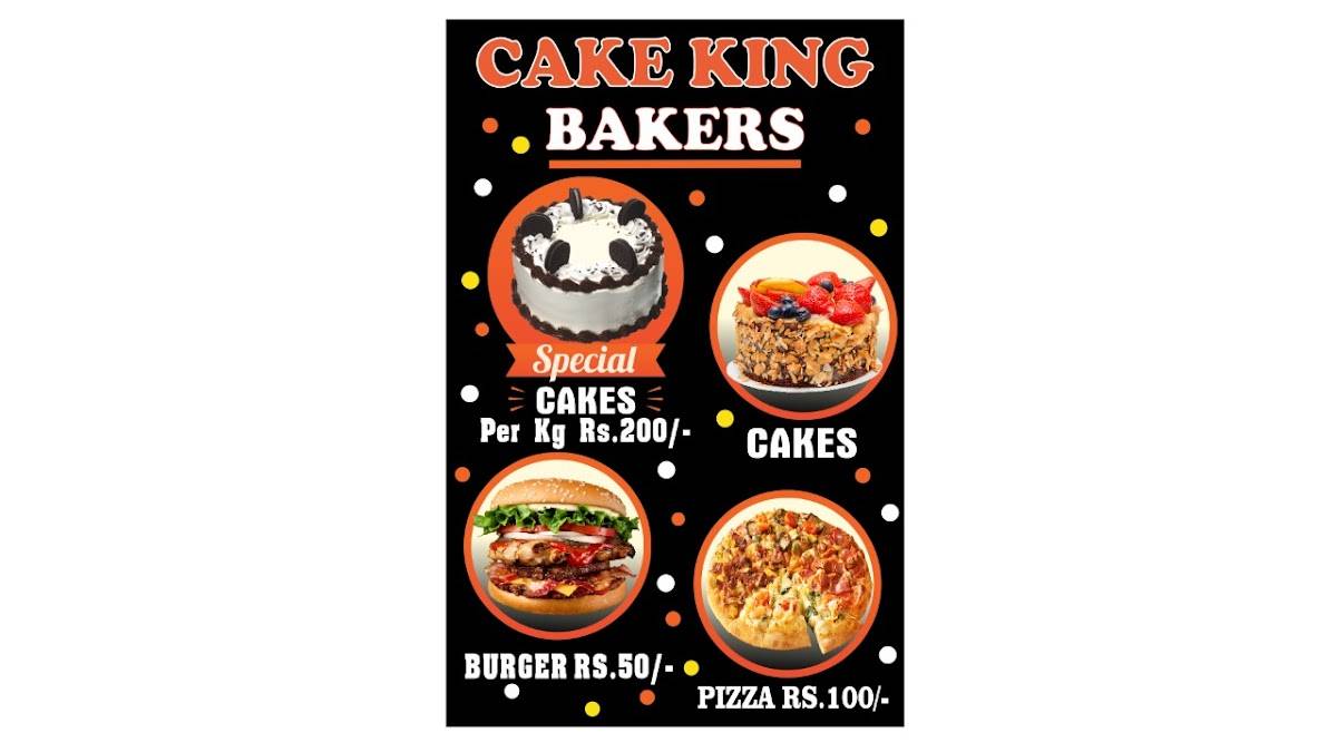 Menu at Cake King, Hyderabad