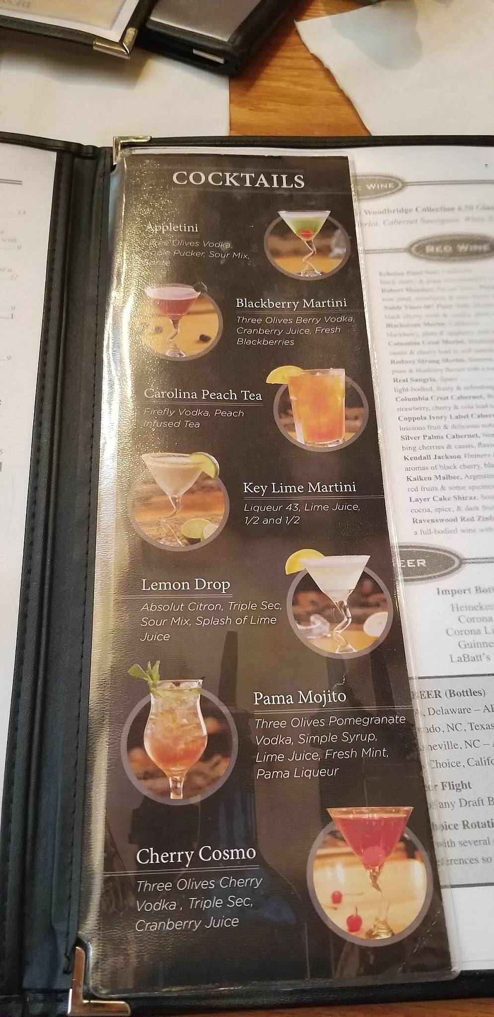 Menu at The Boundary House Restaurant, Calabash