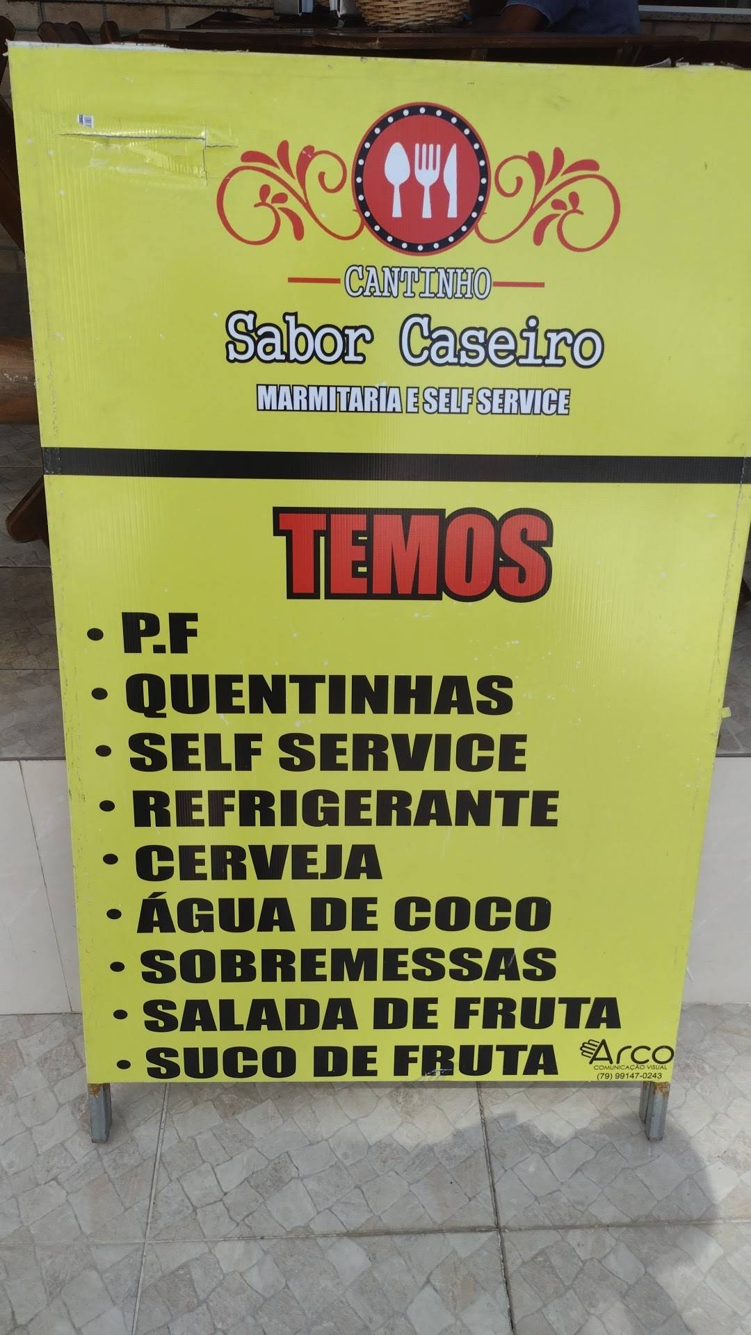 Carta del restaurante Cantinho Sabor Caseiro, Aracaju