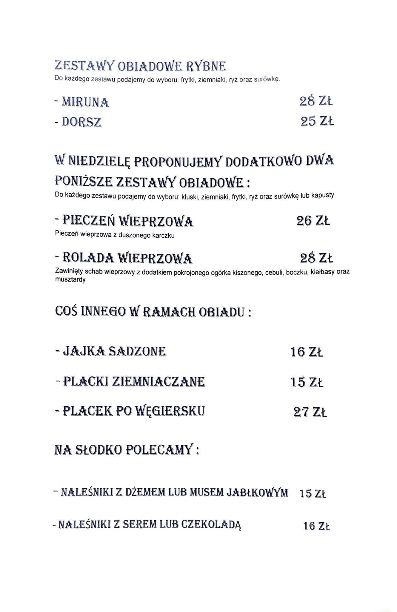 Menu at Carin Caffe cafe, Świętochłowice