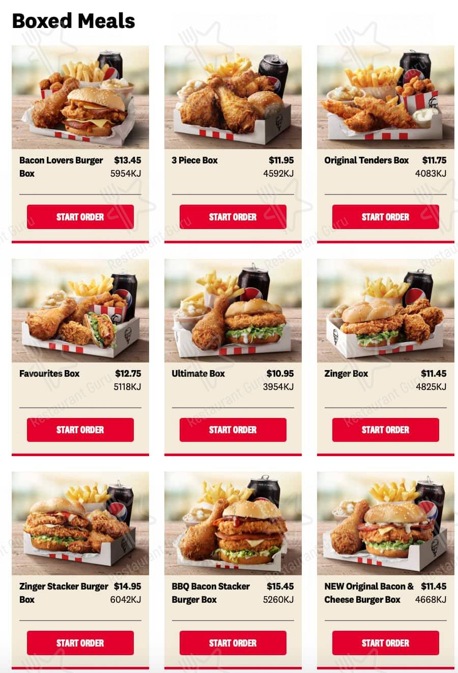 Menu at KFC Carindale fast food, Carindale, 61 Scrub Rd