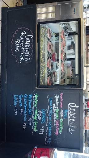 Menu at Carolyn’s RazorBack Ribs BBQ, Yellville