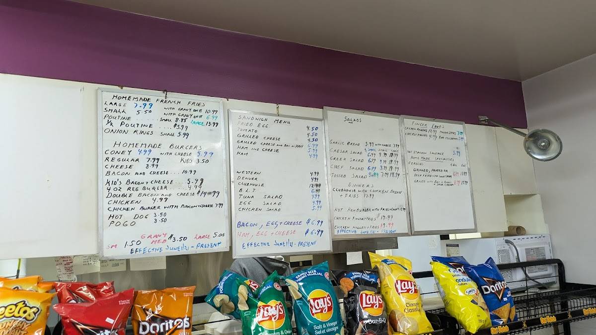 Menu at Carrie's Corner restaurant, Thunder Bay