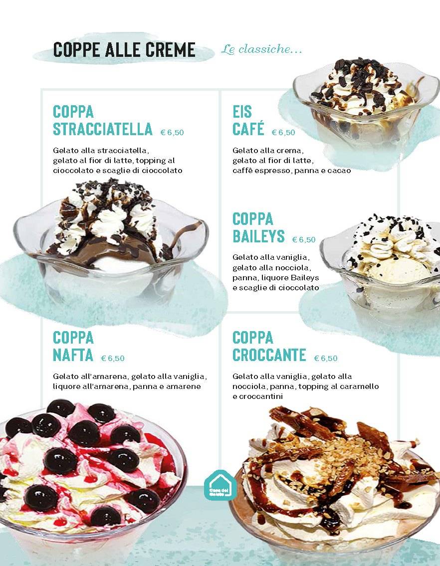 Carta de Casa Del Gelato - Gelateria Artigianale, Buttrio