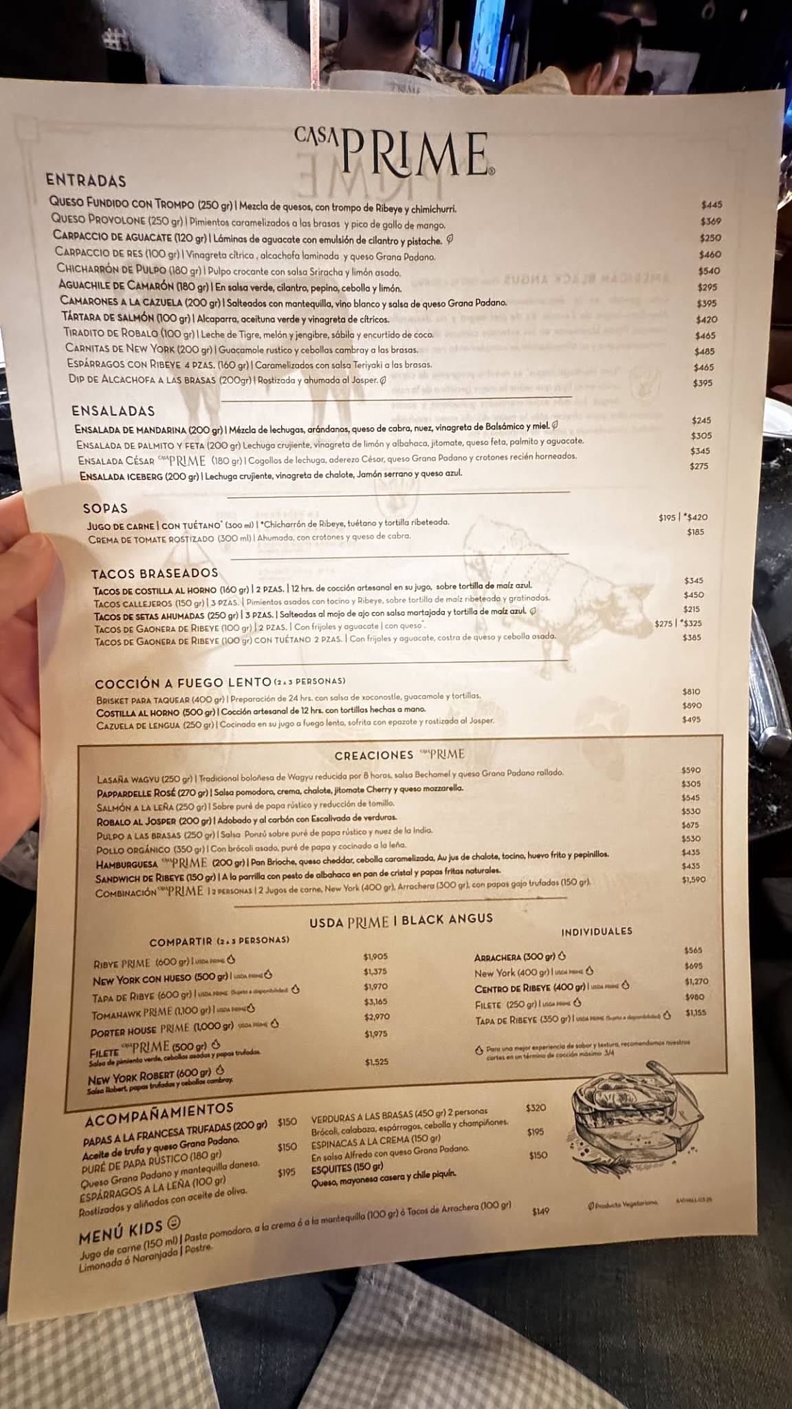 Menu at Casa Prime Puerto Vallarta restaurant, Puerto Vallarta, Av ...