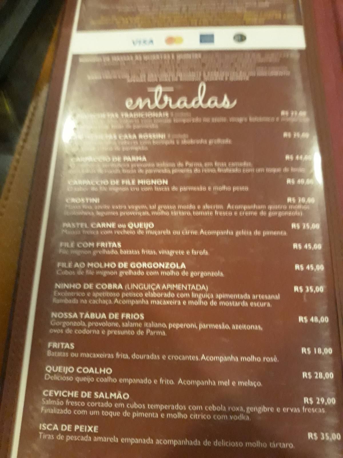 Menu em Casa Rossini restaurante, São Luís, Av. São Luís Rei de França
