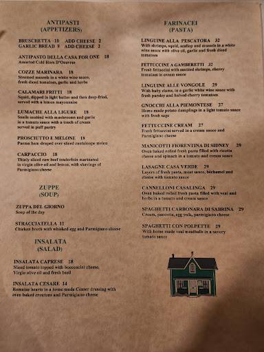 Menu at Casa Verde Ristorante restaurant, Ajax