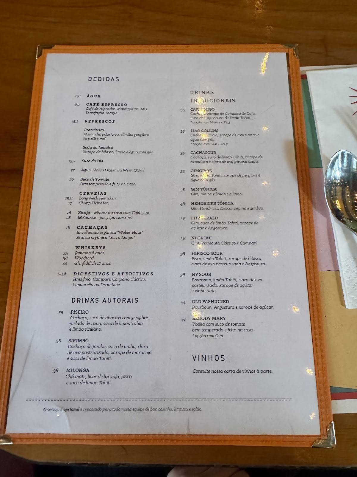 Menu em Casa de Francisca restaurante, São Paulo, R. Quintino Bocaiúva