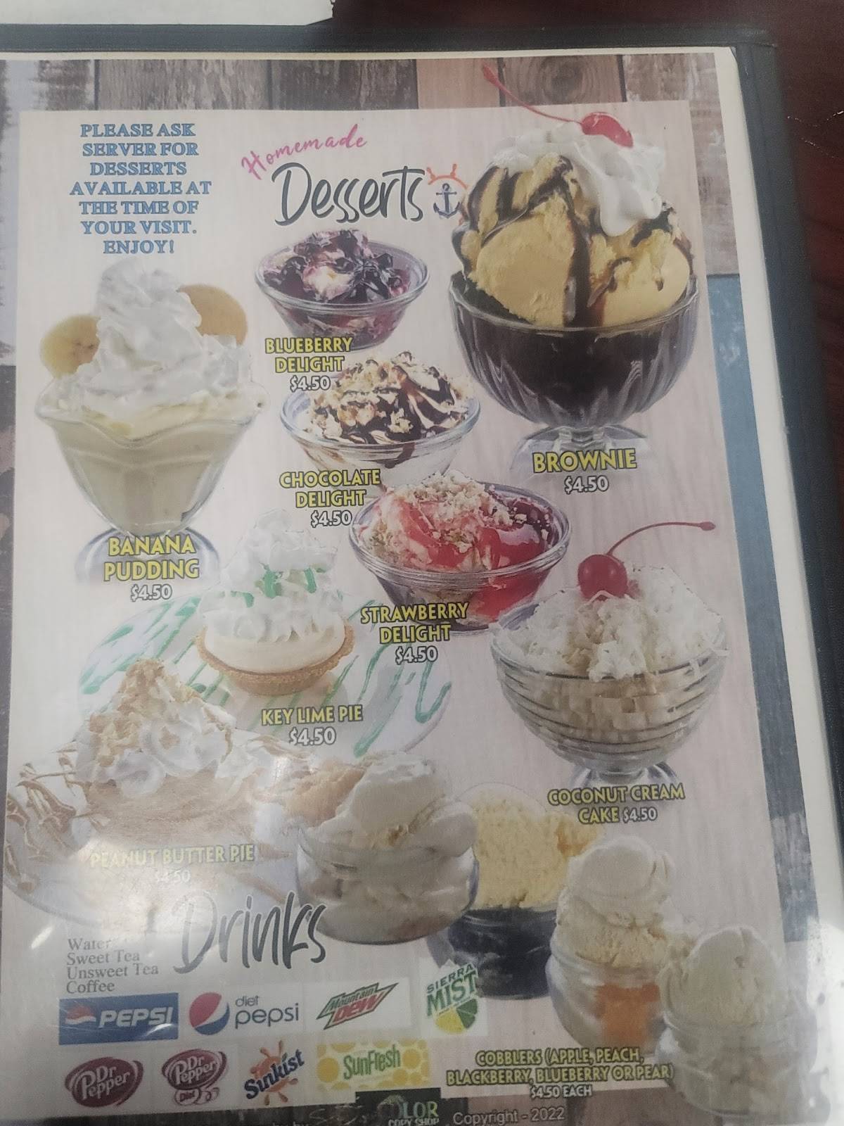 Menu at Castaway Seafood Restaurant, Bonifay