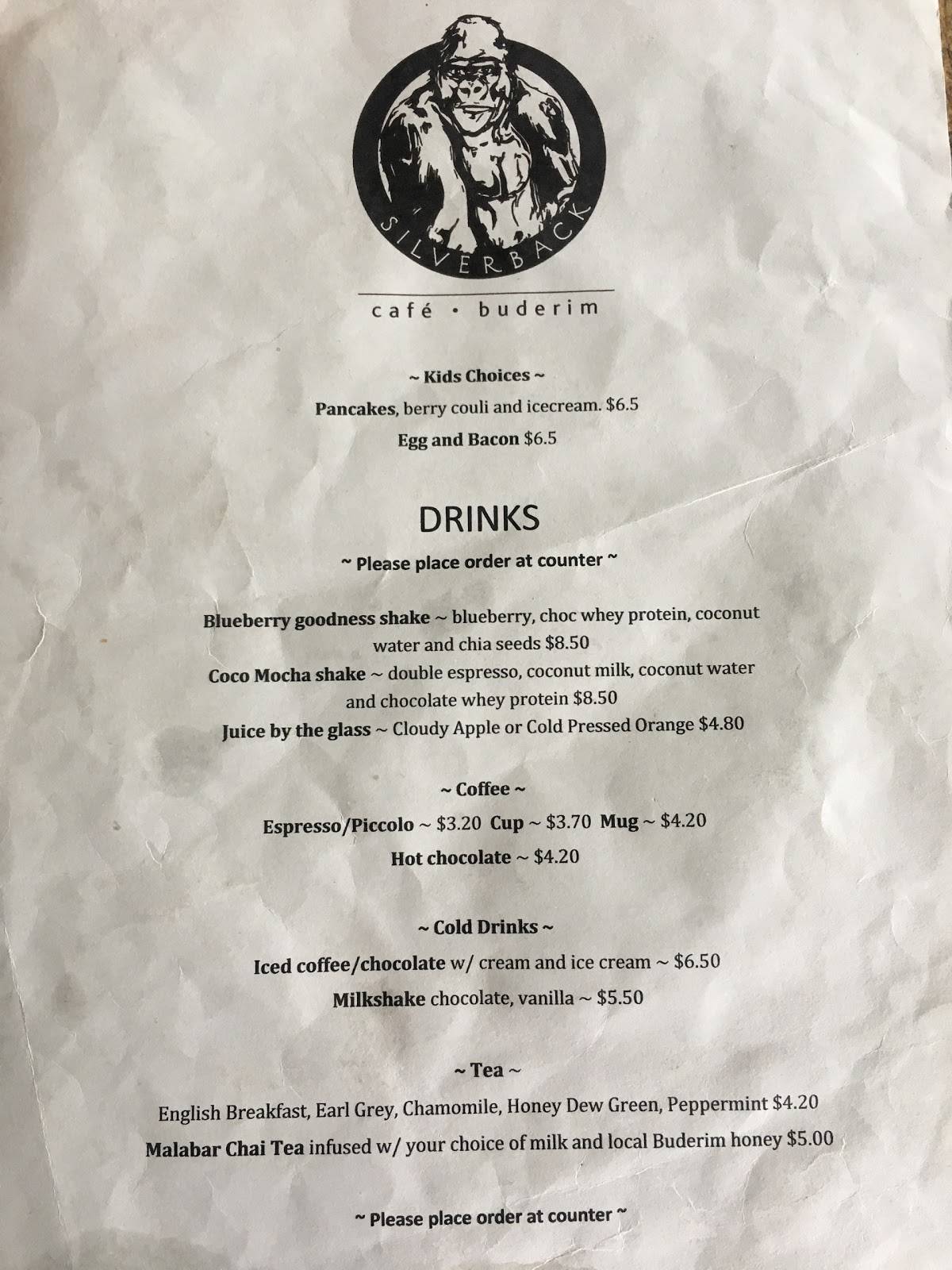Menu at Castello Cafe Bar, Buderim