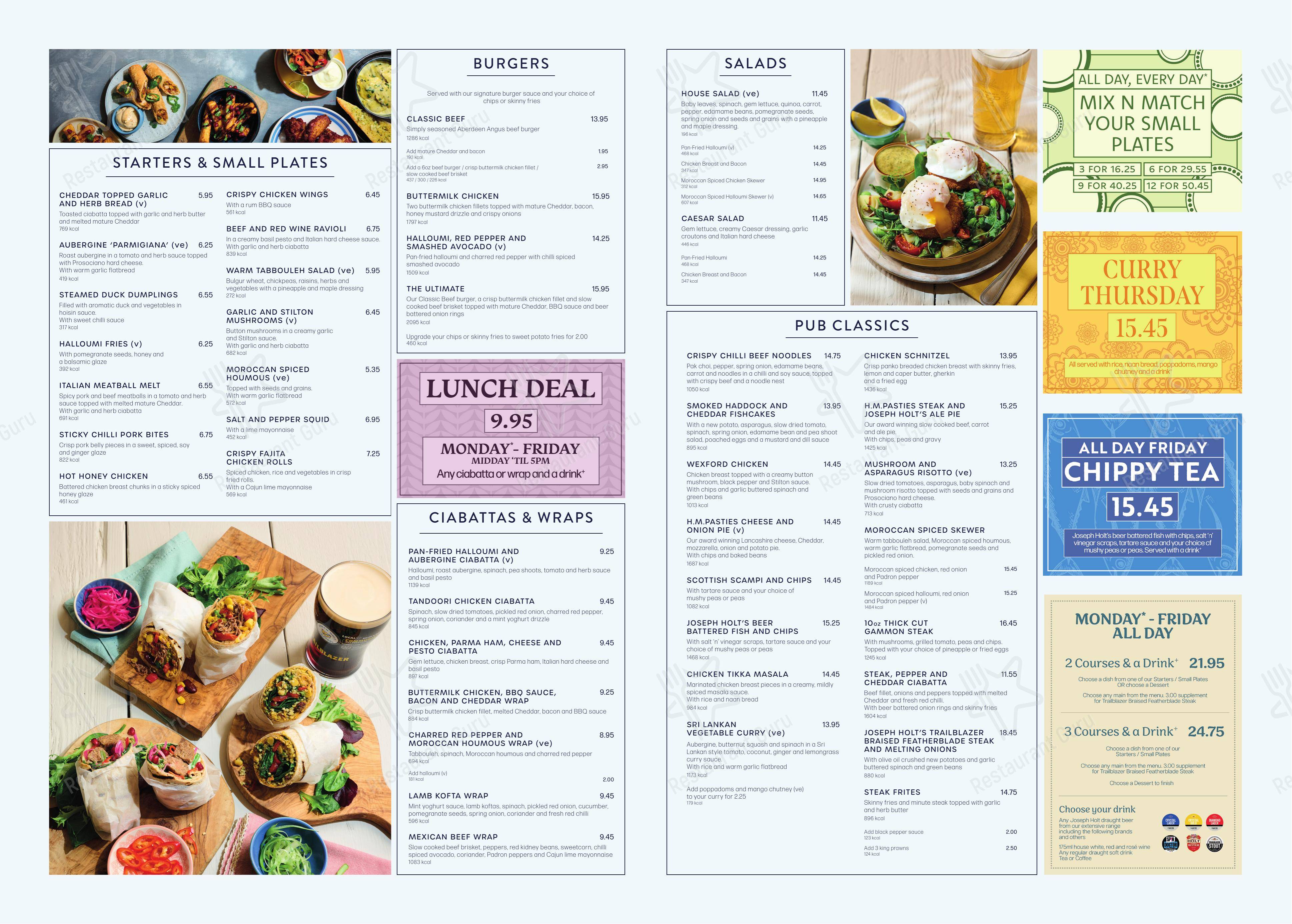 Menu at Cat & Lion pub & bar, Warrington