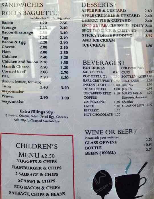 Menu at Caterham Cafe & Bistro, Caterham