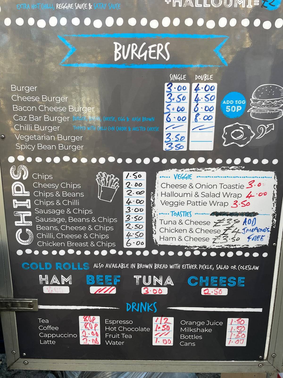Menu at Caz Bar MK, Milton Keynes