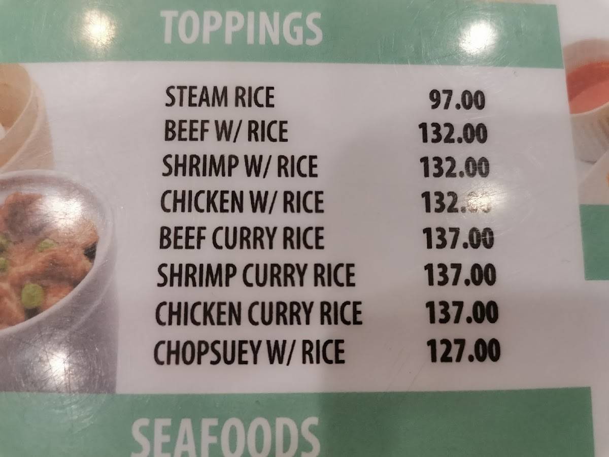 Menu at Manila Foodshoppe restaurant, Mandaue City, 8WFM+RVM