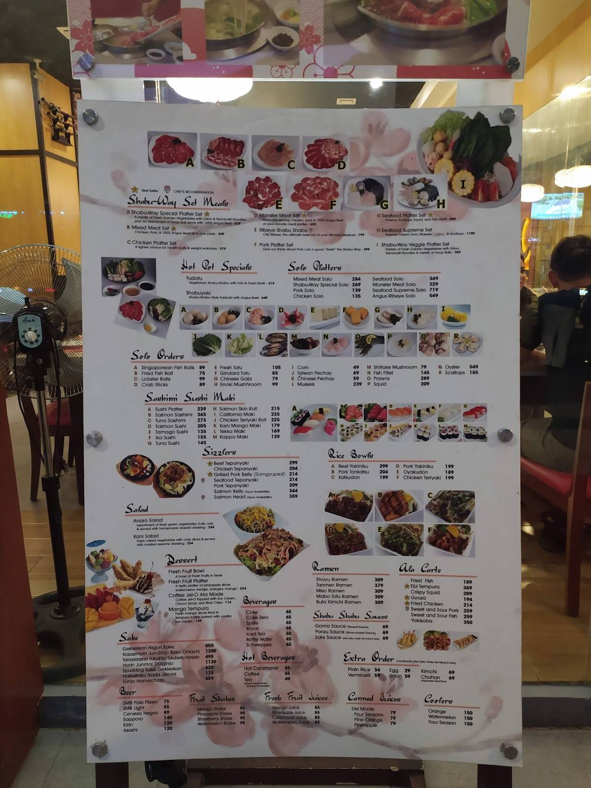 Menu at Shabu Way Hot Pot Cuisine restaurant, Cebu City, ayala center cebu