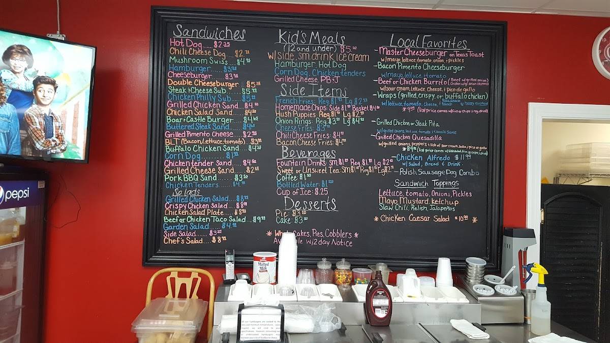 Menu at Center Grove Grill & Soda Shop restaurant, Greensboro