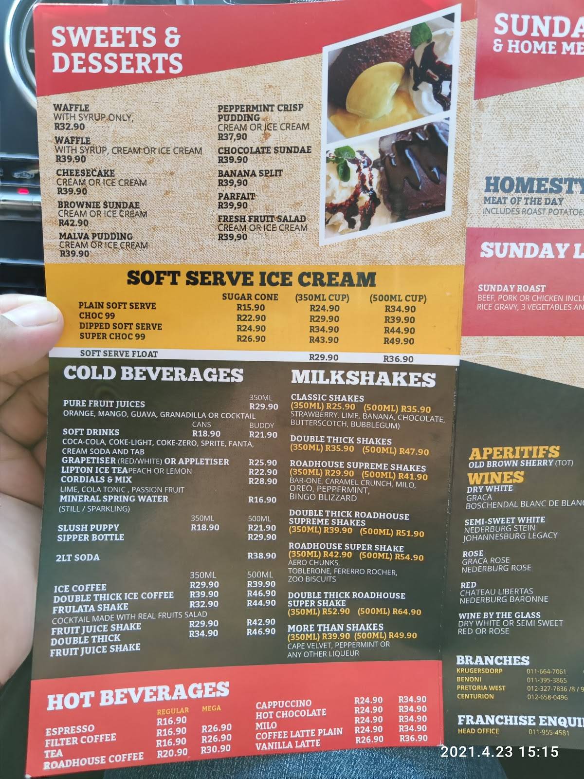 Menu at Burger Box Roadhouse Centurion restaurant, Centurion