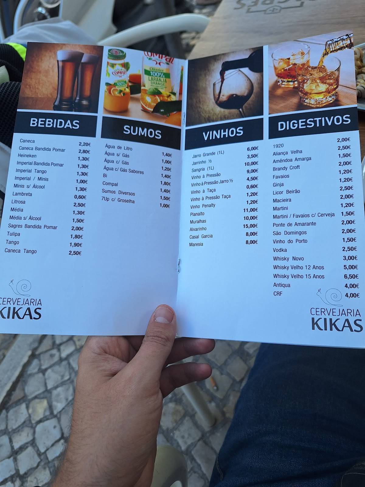 Menu em Cervejaria Kikas Caracóis restaurante, Odivelas