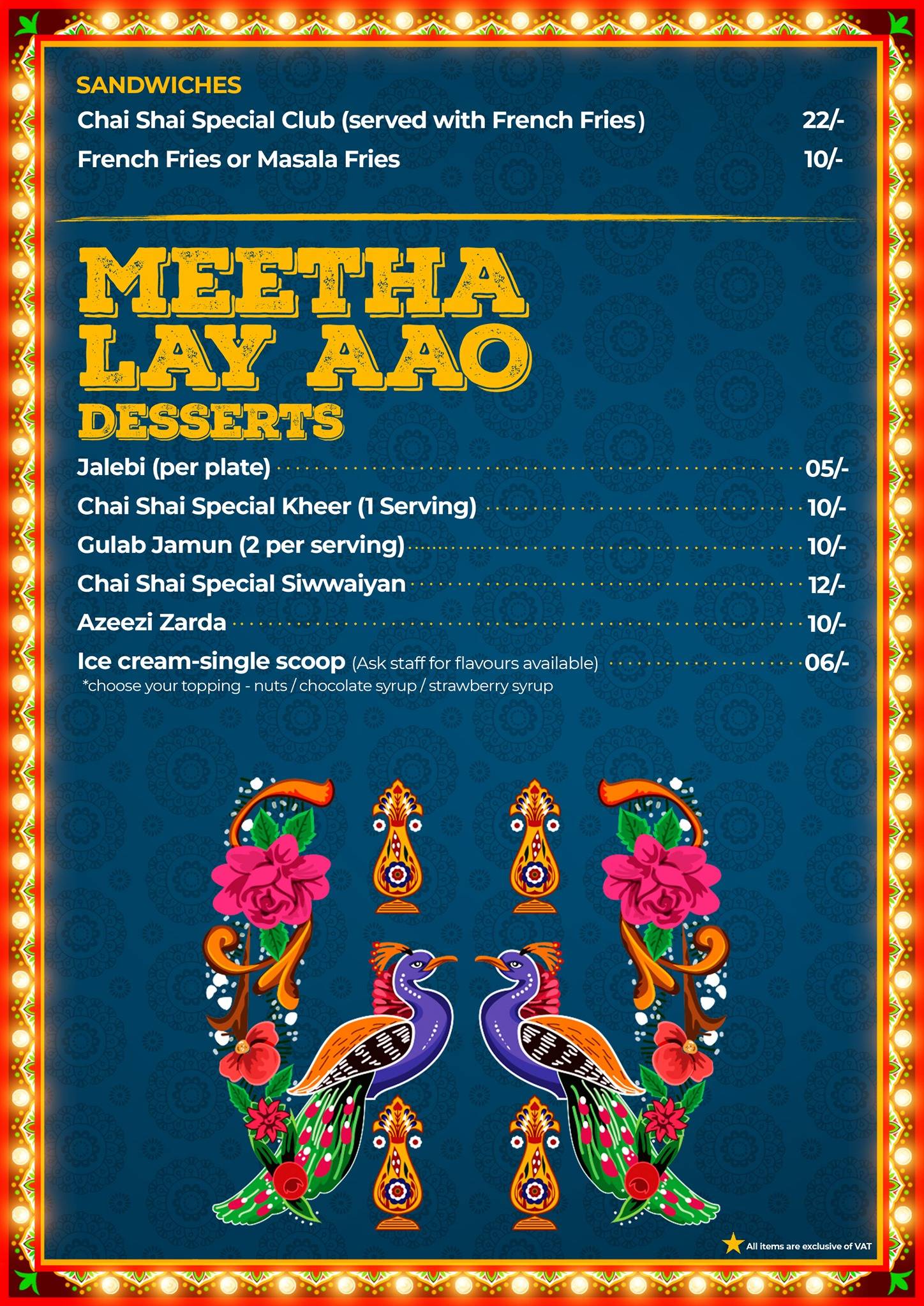 Carta de Chai Shai Restaurant And Coffee Shop, Ajman, Seedawi Building