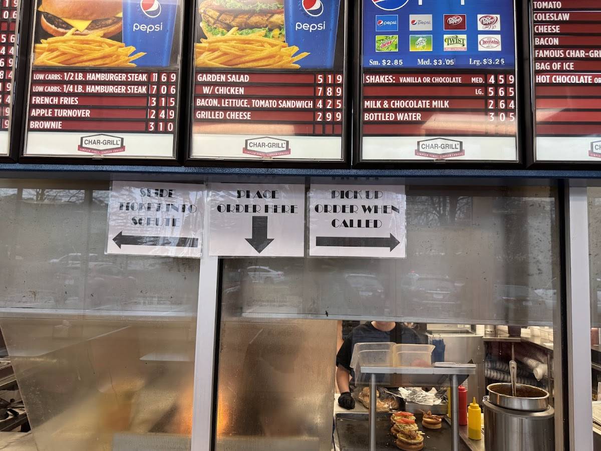 Menu at Char-Grill restaurant, Raleigh, Strickland Rd