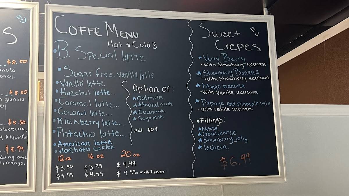 Menu at Tacos Roble restaurant, Chatsworth