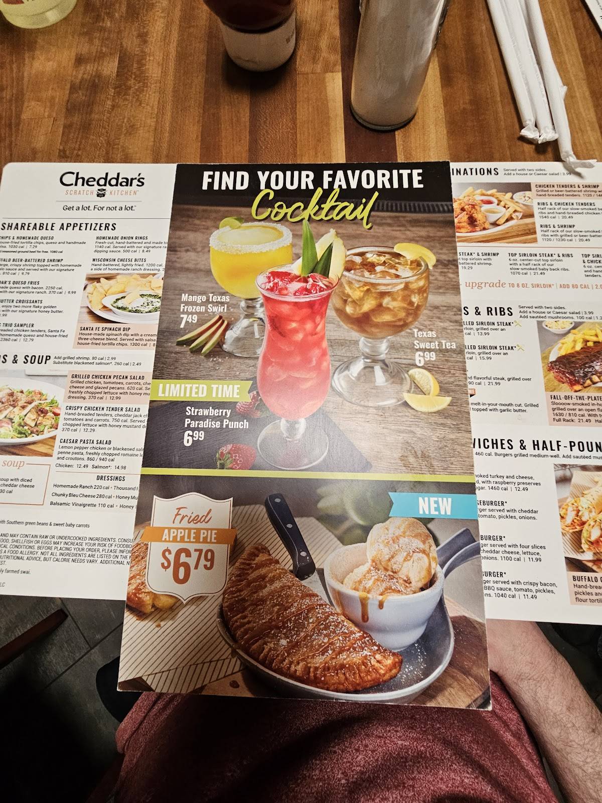Menu at Cheddar's Scratch Kitchen restaurant, Cookeville
