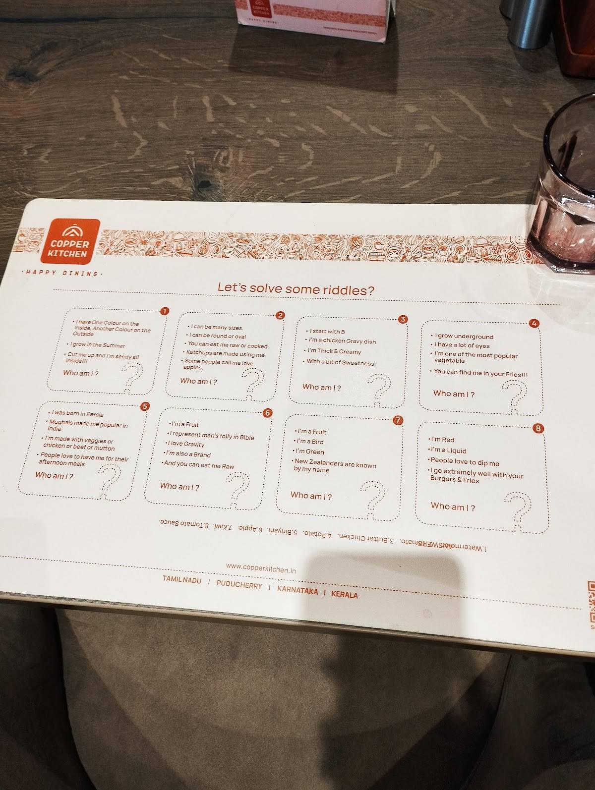 Menu at Copper Kitchen Mogappair, Chennai
