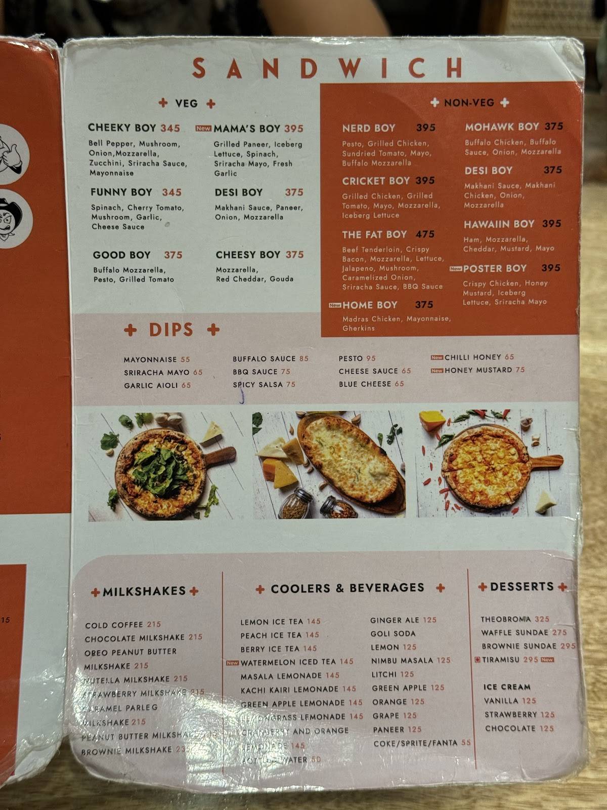 Menu at The Fat Boy, Chennai, 18
