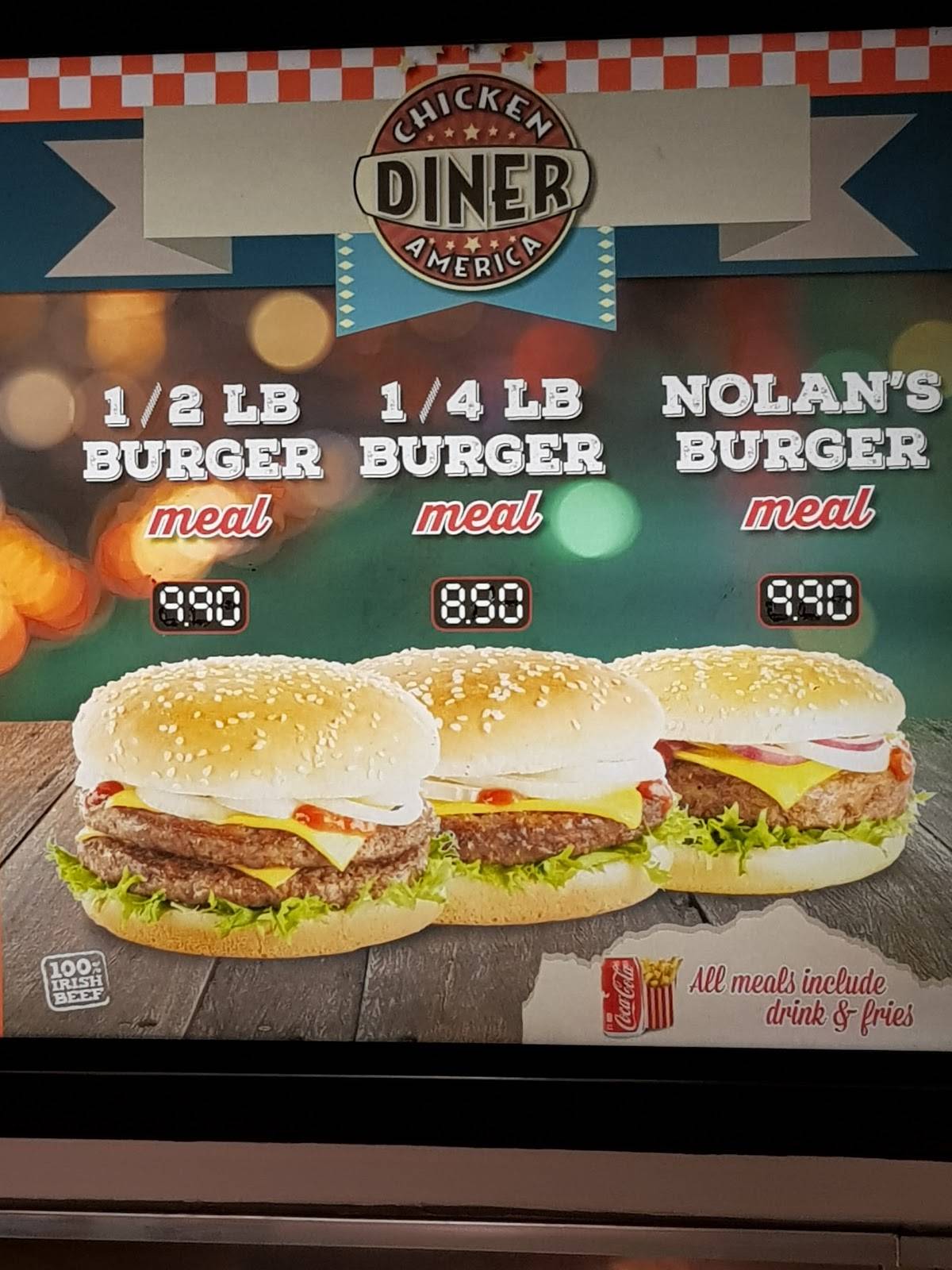 Menu at Chicken America Diner fast food, Newbridge