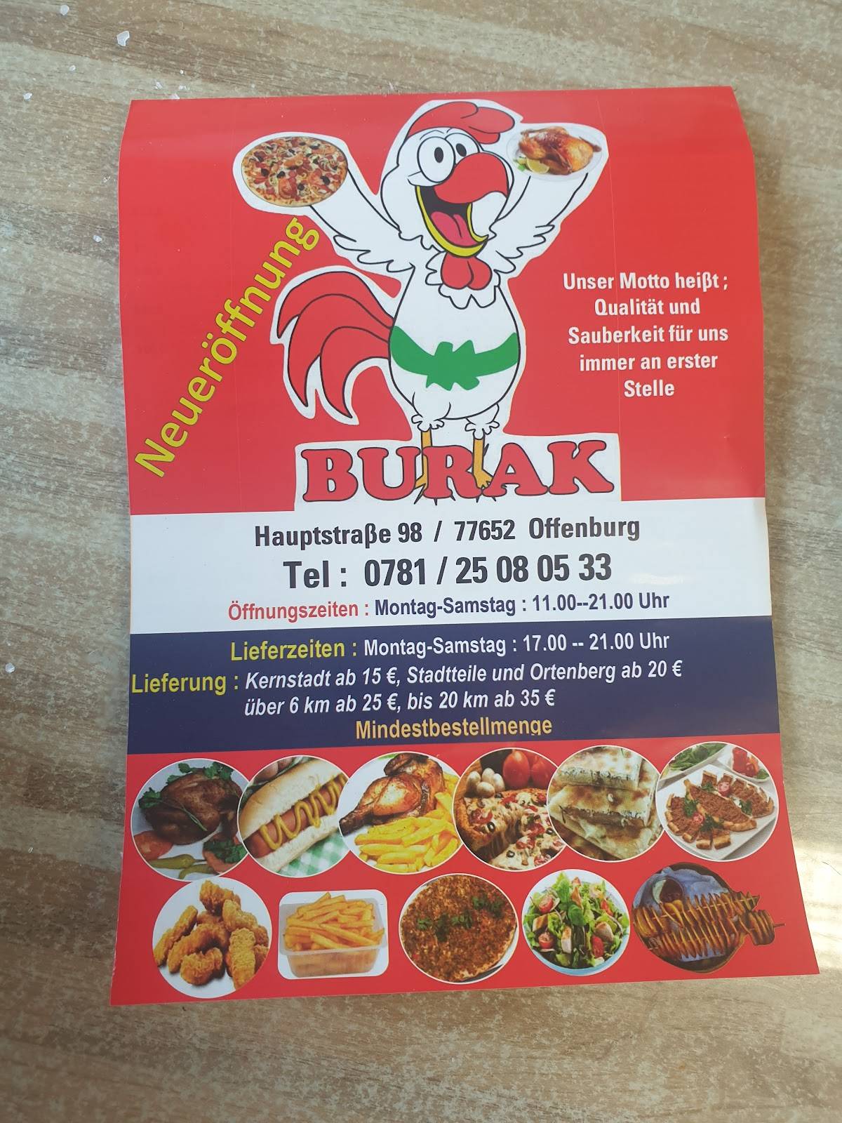 Menu at Chicken BURAK restaurant, Offenburg