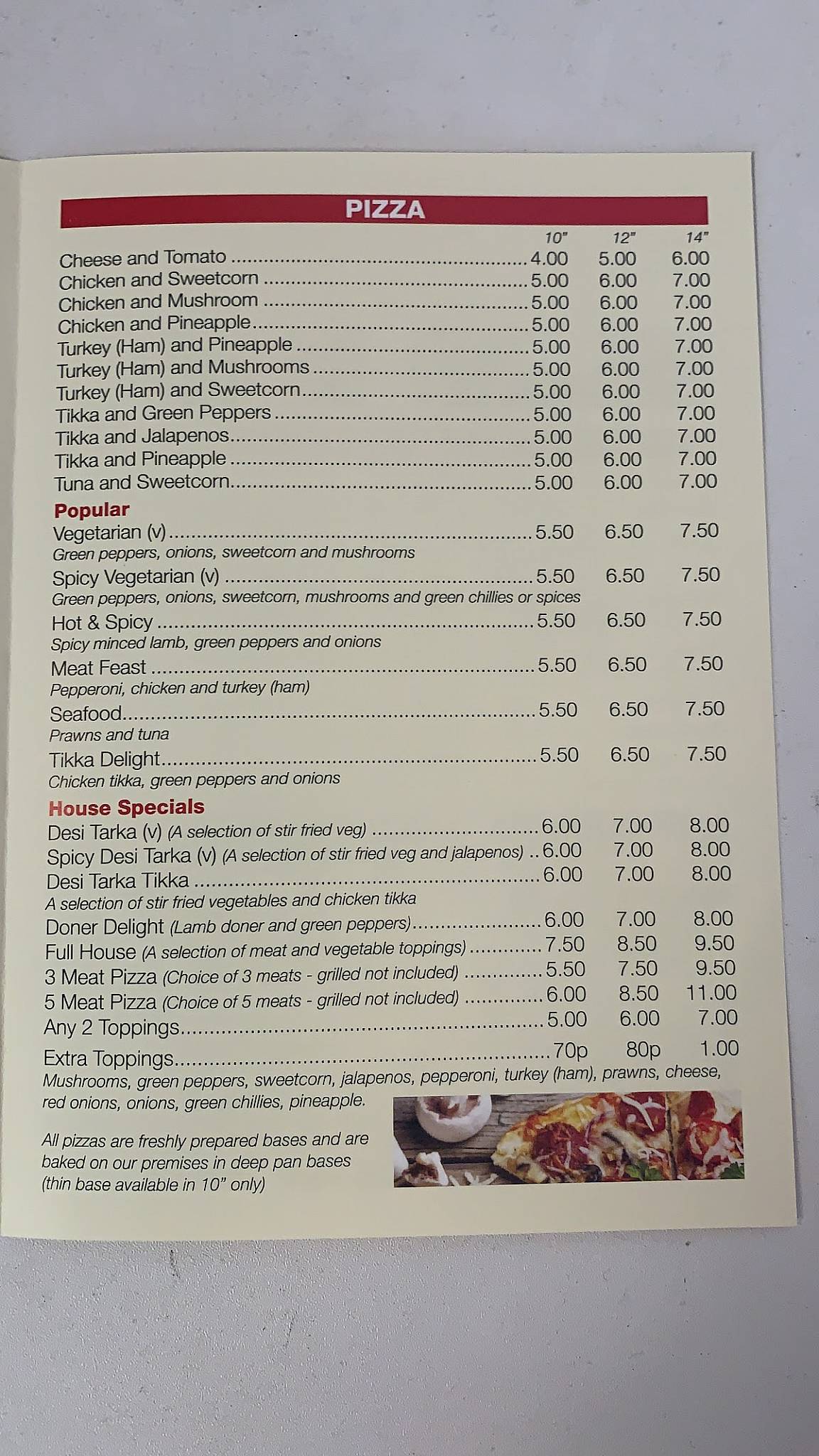 Carta del restaurante Chicken Out, Bedford