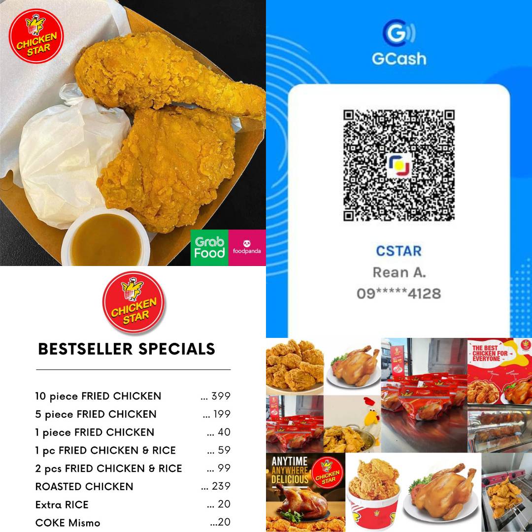 Menu at Chicken Star Tandang Sora restaurant, Quezon City