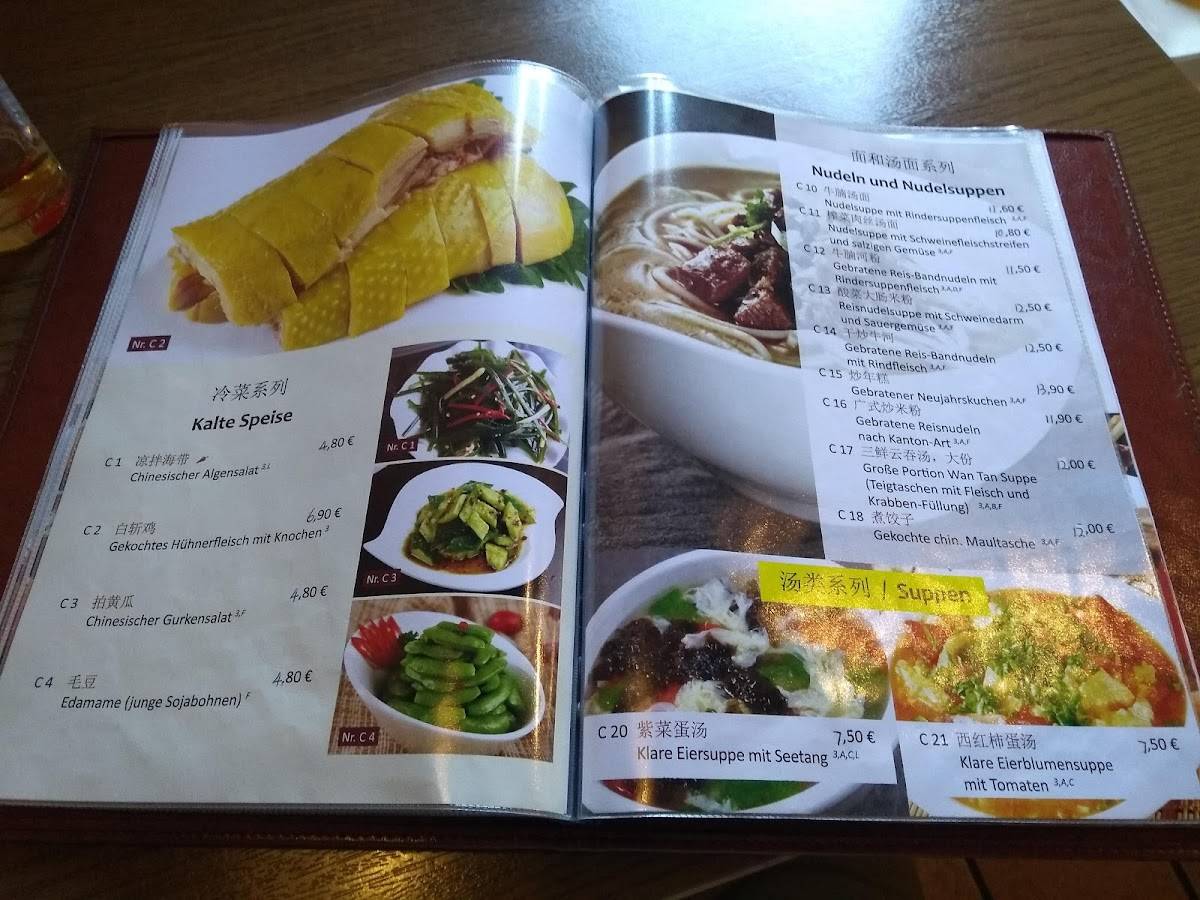 Menu au China Restaurant Fan, Metzingen